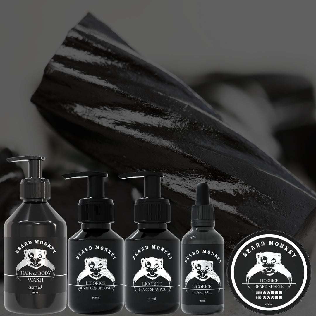 Beard Monkey Licorice -parranhoitotuotteet – mroomshop.com